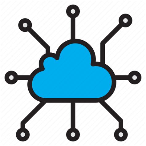 Cloud Computing Online Computer Network Server Icon Download On Iconfinder
