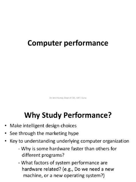 Designing For Performance Performance Improvement Mips Rate Pdf