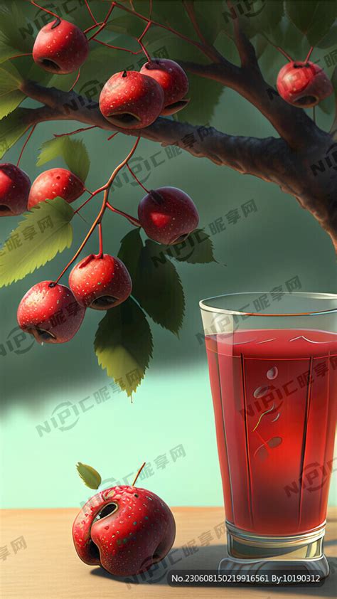 Ai创作图山楂树下饮料 昵图网