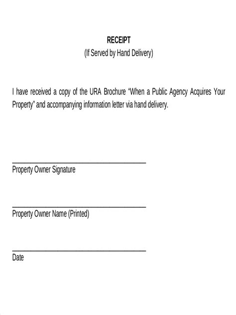 Delivery Receipt Templates 8 Word Excel And Pdf Formats Free Word Templates