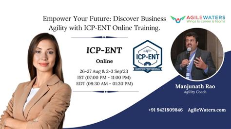 Agilewaters Consulting On Linkedin Icp Ent Agility In The Enterprise Coaching Certification