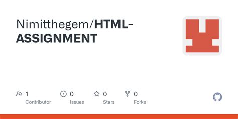 Github Nimitthegemhtml Assignment