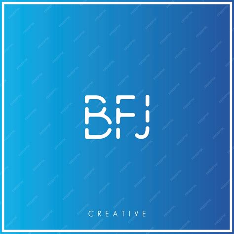 Premium Vector Bfj Creative Vector Latter Logo Design Minimal Latter