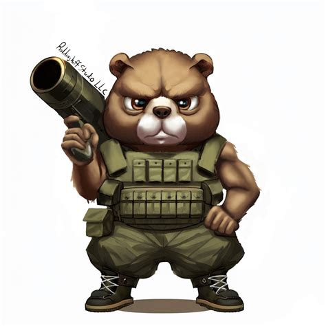 Chibi Bear Soldier Art By Me Cartoon Slingshot On Instagram Feedback