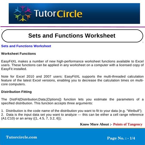 Sets And Functions Worksheet Pdf Parameter Computer Programming