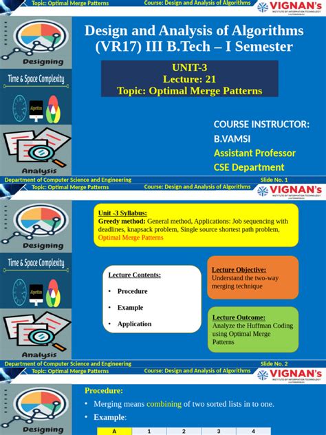 Daa Lecture 21 Optimal Merge Patterns Pdf Code Computer Programming