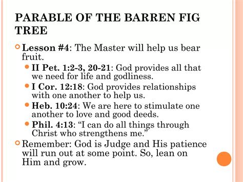 The Parable Of The Barren Fig Tree Ppt