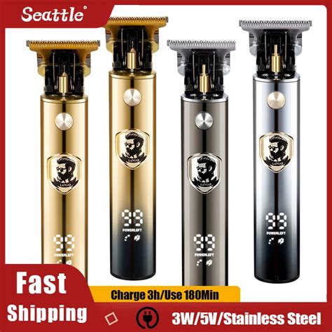 New T9 0mm Electric Hair Clipper Shaver Beard Trimmer Usb Rechargeable