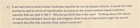 In Homework 4 You Used A Binary Classifier To