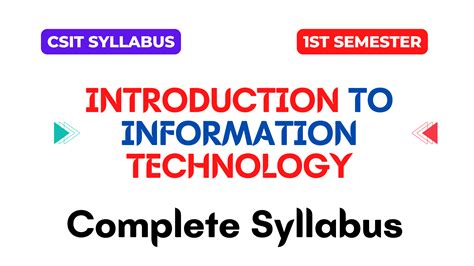 Introduction To Information Technology Syllabus Bsc Csit 2080 Neb Notes Iswori Education