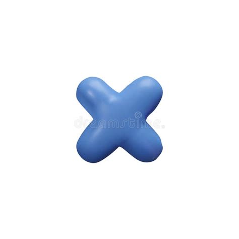 Multiply Math Operation 3d Plastic Style Vector Icon Mathematic Blue Symbol Arithmetic