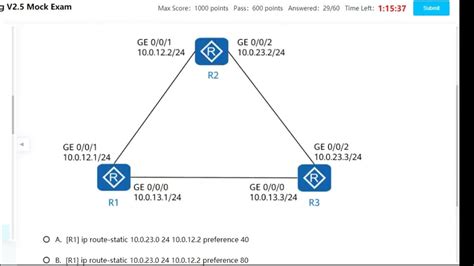 hcia routing and switching v2 5 mock exam questions and answers youtube