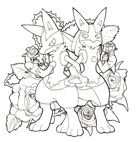 Lucario And Riolu Coloring Pages