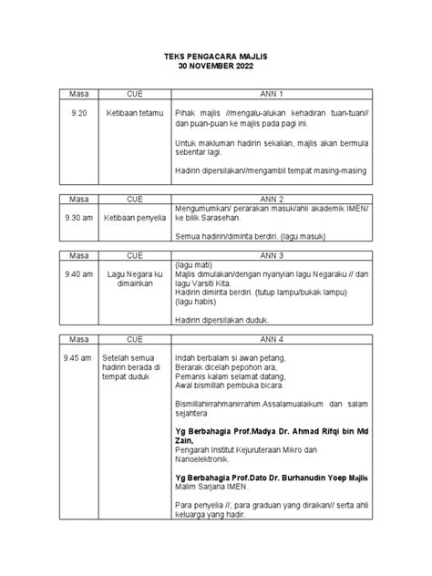Teks Majlis Rai Graduan Dan Penyelia Imen 2022 Pdf