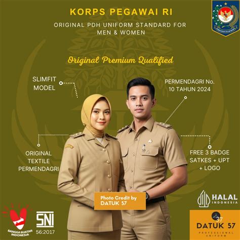Jual Original Premium By Datuk57 Seragam Kemeja Atasan Pdh Pakaian