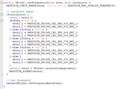 selecting exact frequency · jgromes radiolib · discussion 582 · github
