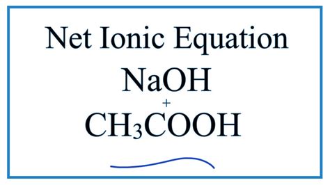 Dissociation Of Acetic Acid In Water Net Ionic Equation Tessshebaylo