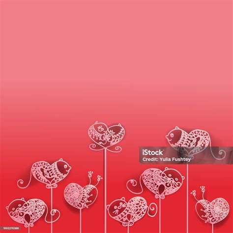 고양이와 막대 사탕의 형태로 달팽이 마음 이 작품 공예 포스트 카드 종이 만든 것 같습니다 고양이 새끼에 대한 스톡 벡터 아트 및 기타 이미지 Istock