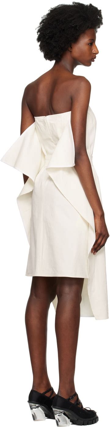 Recto Off White Tube Top Midi Dress Recto