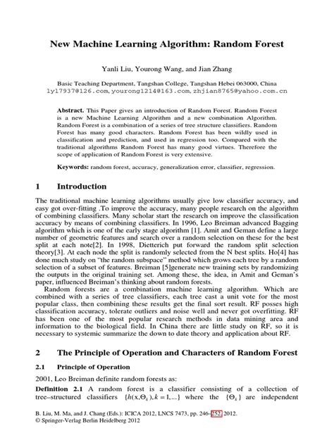 forest pdf statistical classification science