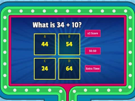 Year 2 Maths Adding And Subtracting 10s Gameshow Quiz