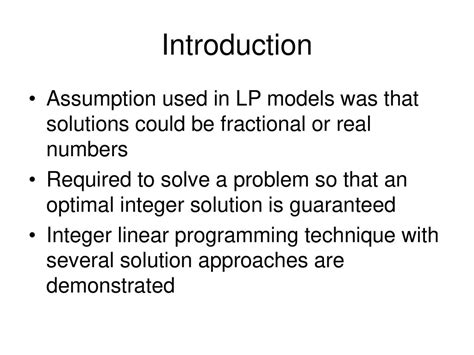 Integer Linear Programming Ppt Download