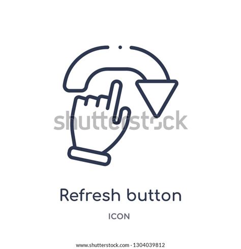 Refresh Button Icon User Interface Outline Stock Vector Royalty Free