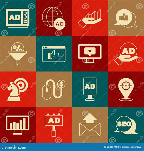 Set Seo Optimization Target Advertising Pie Chart Infographic Customer Product Rating Lead