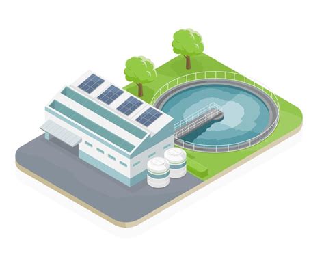 Wastewater Treatment Technology Vector Art Icons And Graphics For