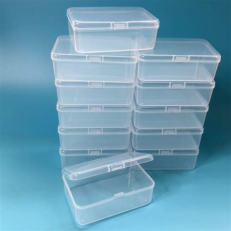 Wotermly 12 Pcs Small Clear Containers With Lids Small Mini