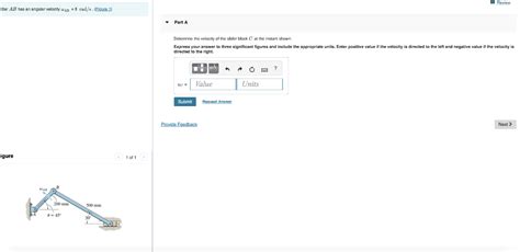 Solved II Review Bar AB Has En Angular Velocity AB B Chegg Com