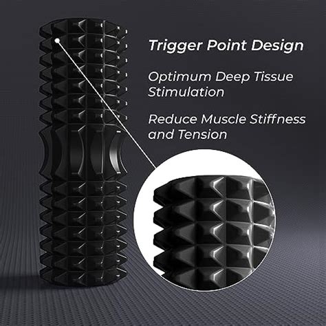 Vibrating Foam Roller Ergonomic Trigger Point Roller For Fitness And Recovery By Nordic
