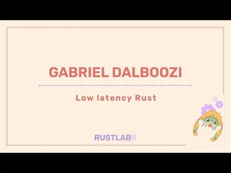 Free Video Low Latency Performance Optimization In Rust From Rustlab