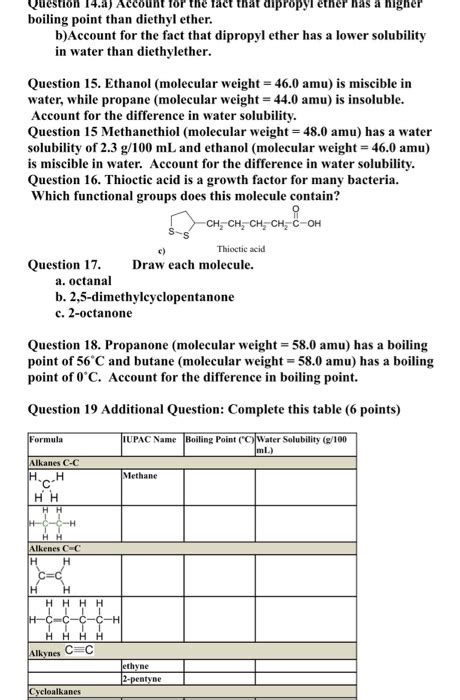 Solved Question 14 A Account For The Fact That Dipropyl