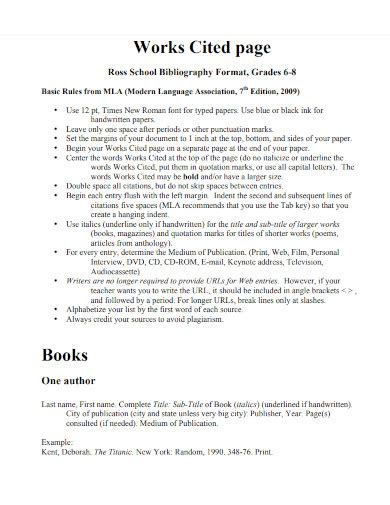 8 Mla Bibliography Examples To Download