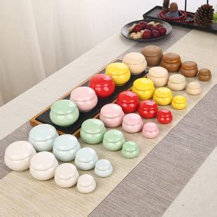 工厂直营 迷你陶瓷小号 茶叶罐胭脂罐古风香膏密封罐香粉罐药膏罐 阿里巴巴