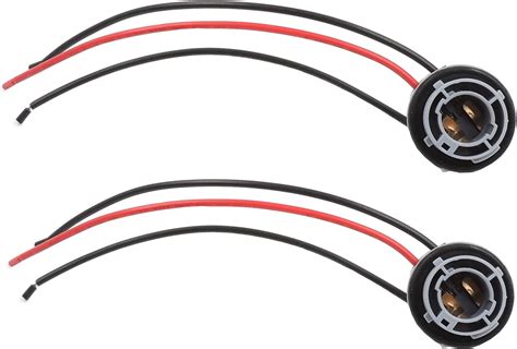 2 Pack 7443 T20 Bulb Sockets Female Adapter Wire Harness Connector For Turn Signal