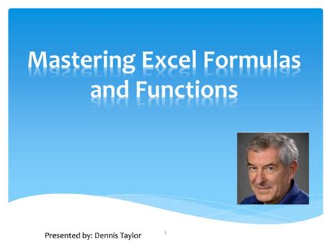 Mastering Excel Formulas And Functions Ppt