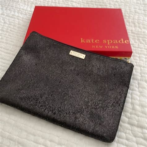 Kate Spade Bags Kate Spade Black Glitter Clutch Poshmark