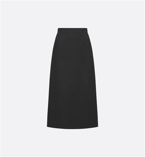 Расклешенная юбка средней длины Шерсть и шелк черного цвета Dior в 2024 г Юбка клеш Прет а