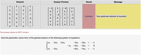 Solved The Answer Above Is NOT Correct Give The Parametric Chegg Com