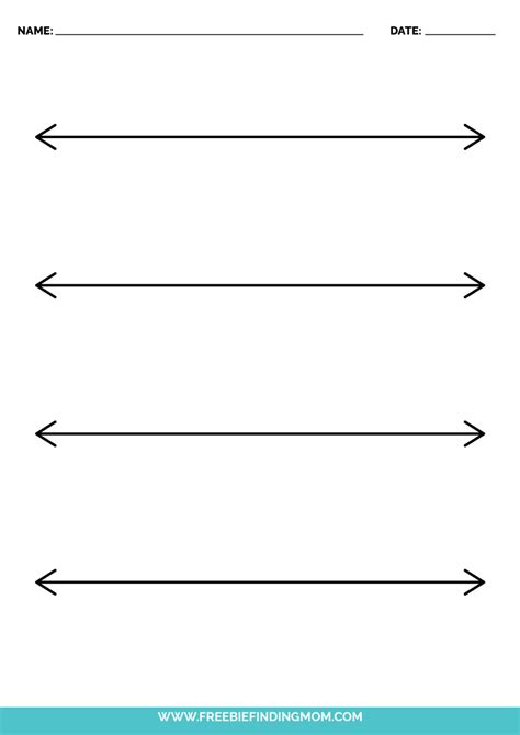 Blank Fraction Number Line Printable Pdf