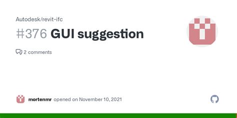 Gui Suggestion Issue Autodesk Revit Ifc Github
