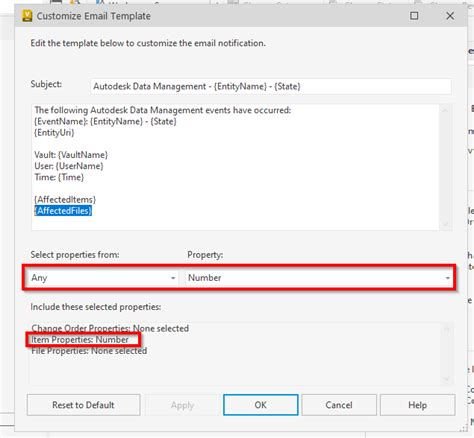 Item Number Is Not Coming In Email Notifications From Vault Eco