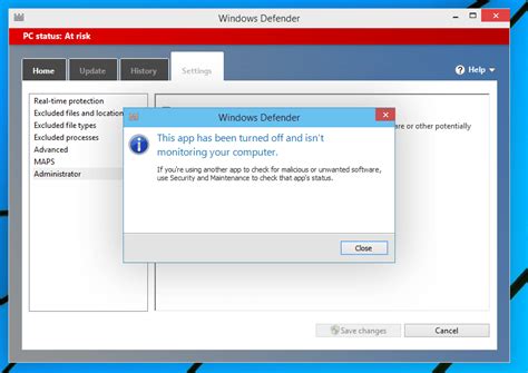 Windows Defender Disabled Itpoin