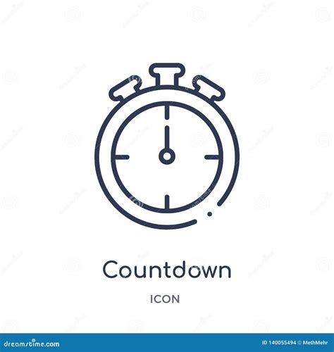 Linear Countdown Icon From Electronic Devices Outline Collection Thin