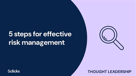 5 Steps For Effective Risk Management
