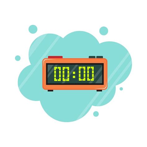 Premium Vector Alarm Clock With The Digits Zero