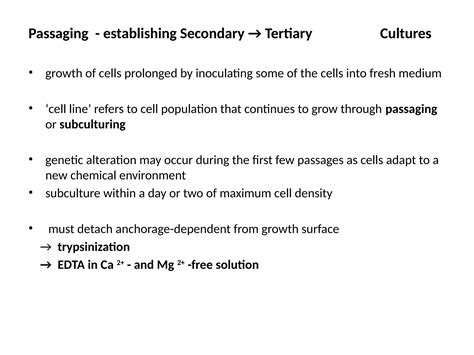 Cell Culture Passaging Cell Animal Cell Linesppt
