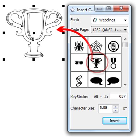 Insert Symbol Character Di CorelDRAW Belajar CorelDRAW